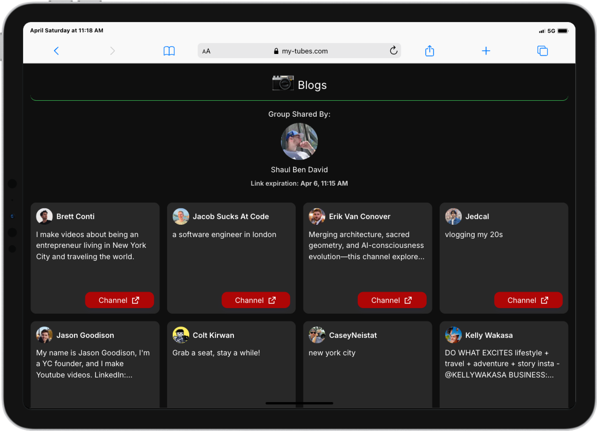 My-Tubes - Manage Your YouTube Channels and Get Detailed Statistics