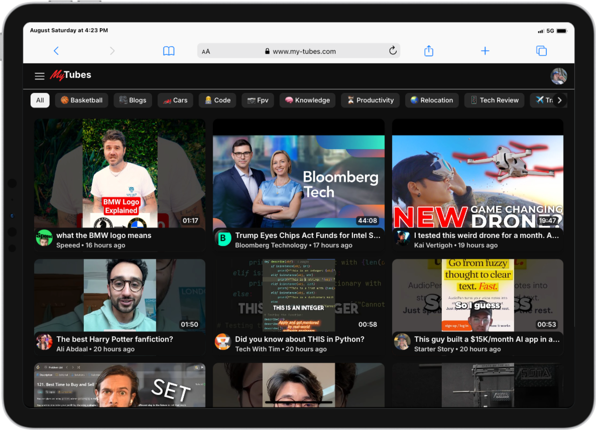 My-Tubes - Manage Your YouTube Channels and Get Detailed Statistics
